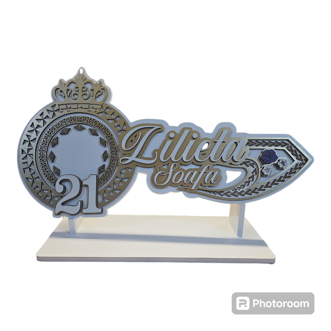 Tongan patterns with crown & flowers – CUSTOM Designz Workshop